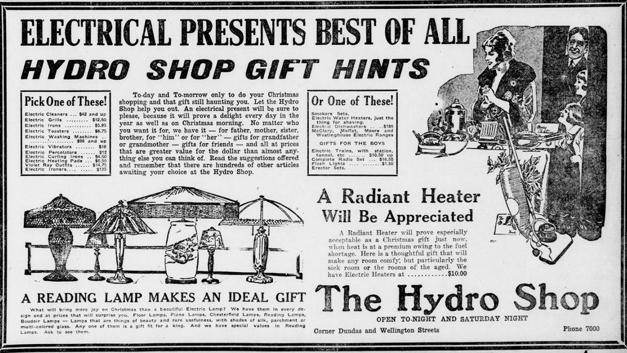[December 22, 1922] Advertisement in the London Free Press (London ...