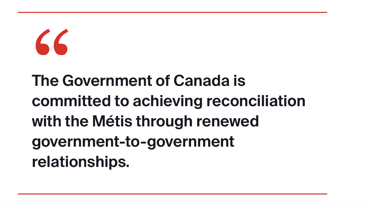 Quote of note: New federal bill recognizes Métis governments | TVO Today